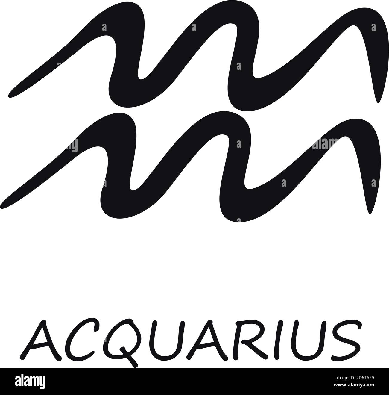Aquarius zodiac sign black vector illustration Stock Vector Image & Art ...