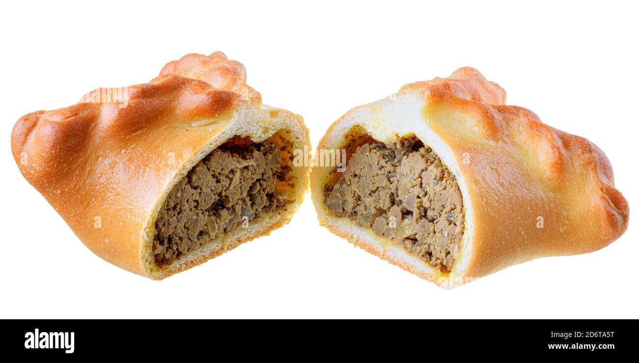 Pies stuffed with liver isolated on a white background Stock Photo - Alamy