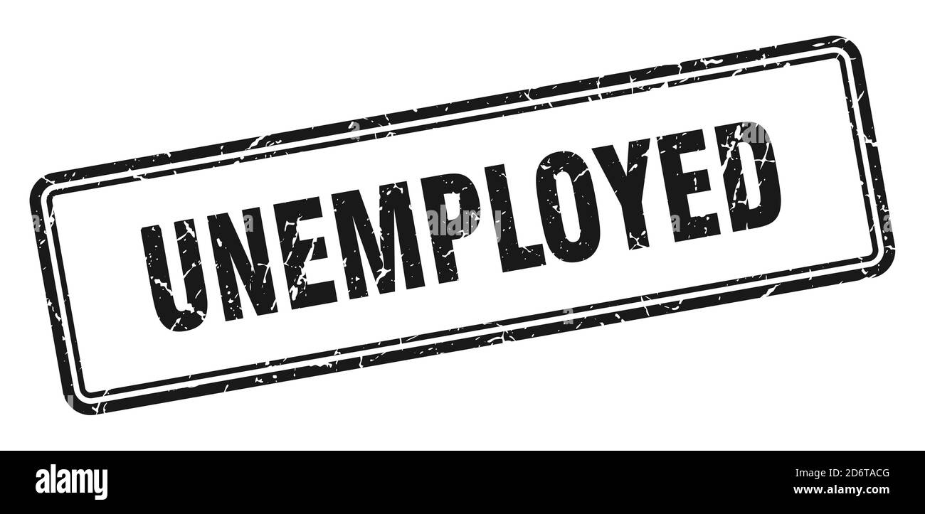 unemployed stamp. square grunge sign isolated on white background Stock ...