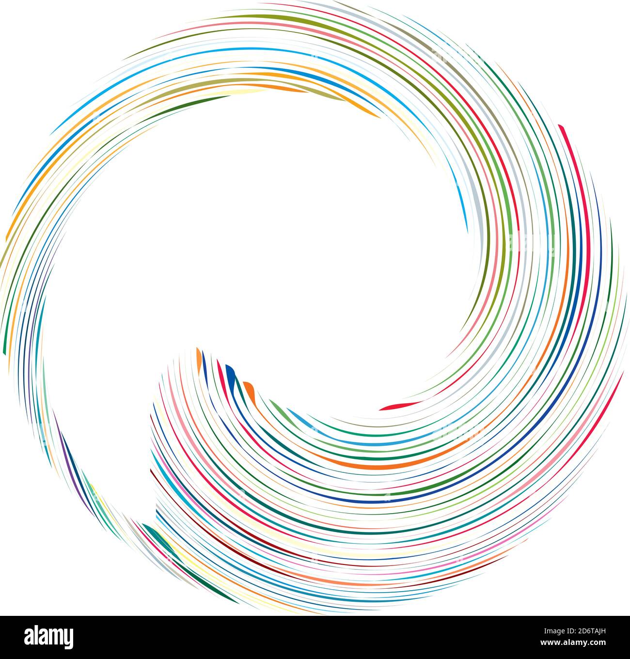 Circular Spiral, swirl, twirl design element. Concentric, radial and ...