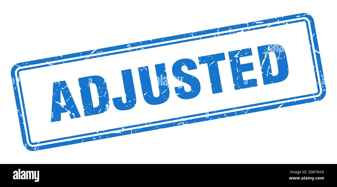 adjusted stamp. square grunge sign isolated on white background Stock ...