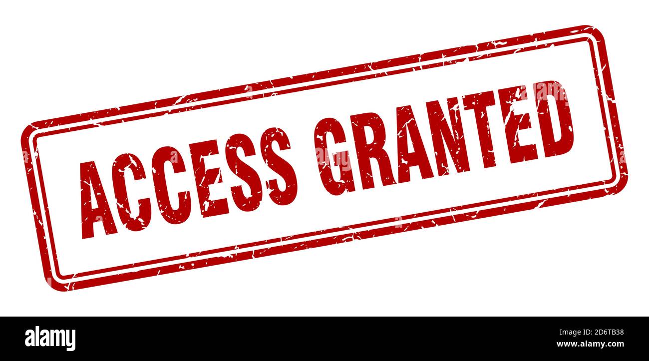 access granted stamp. square grunge sign isolated on white background ...