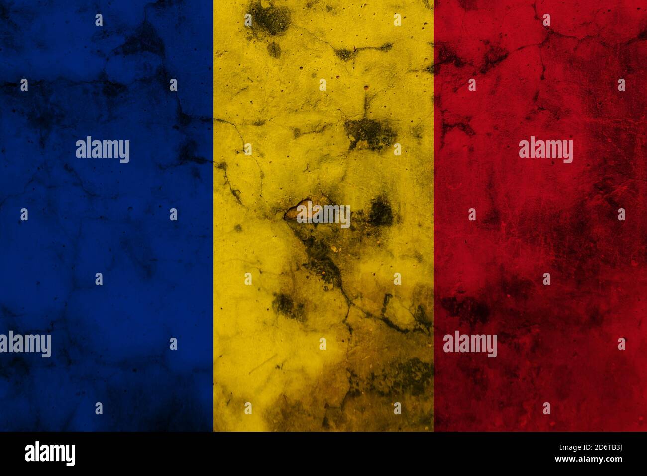 Old grunge flag of Romania Stock Photo - Alamy