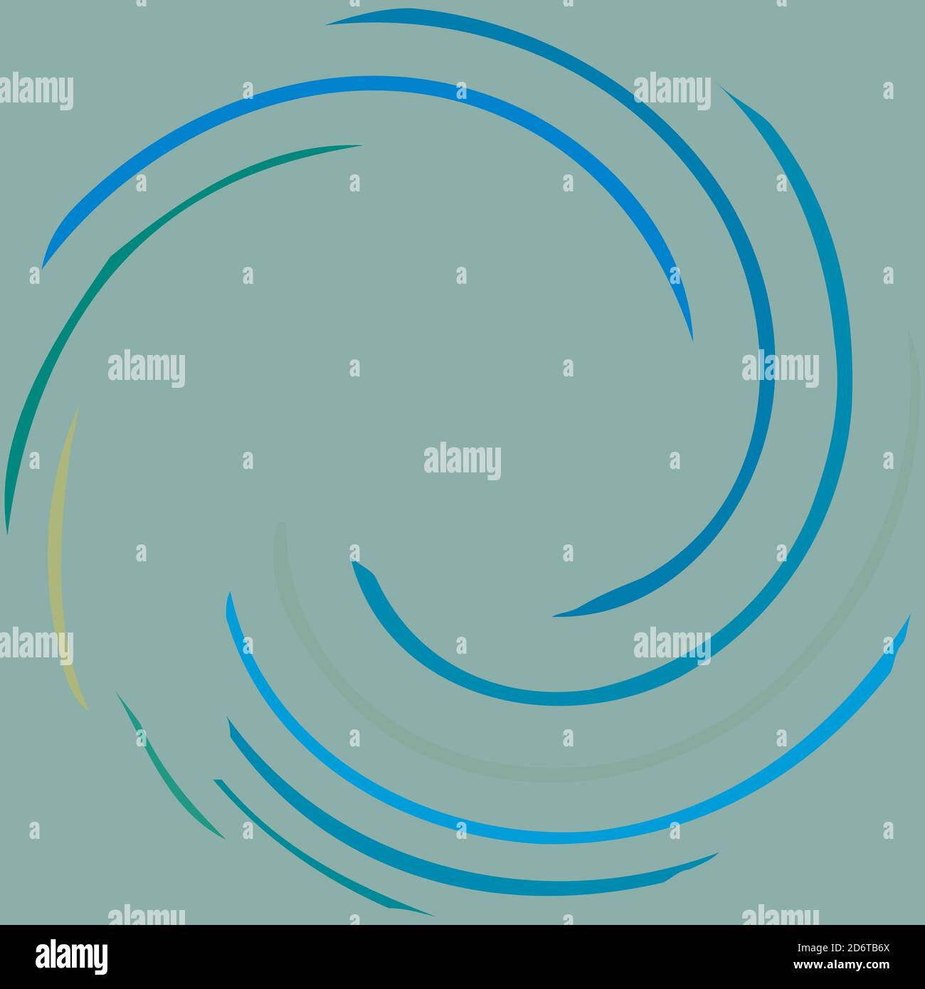 Circular Spiral, swirl, twirl design element. Concentric, radial and ...