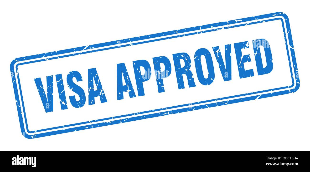 visa approved stamp. square grunge sign isolated on white background ...