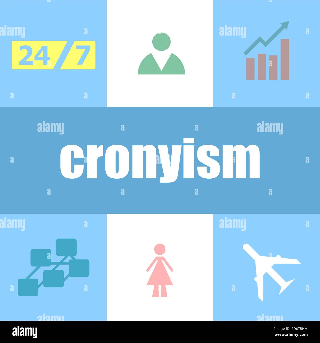 word cronyism. Business concept . Can be used for workflow layout ...