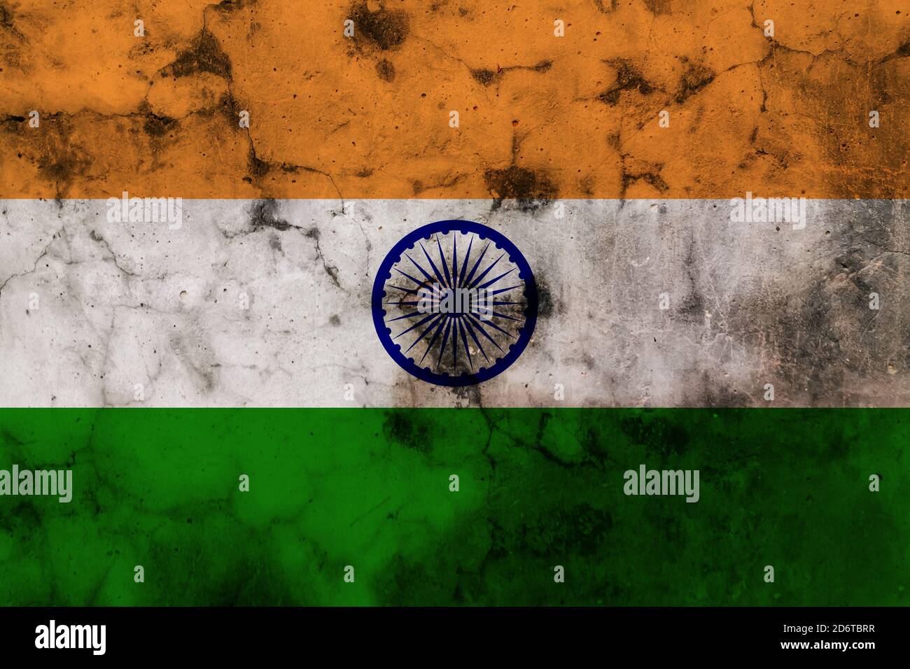 India. Indian flag painted dirty and grungy paper Stock Photo - Alamy
