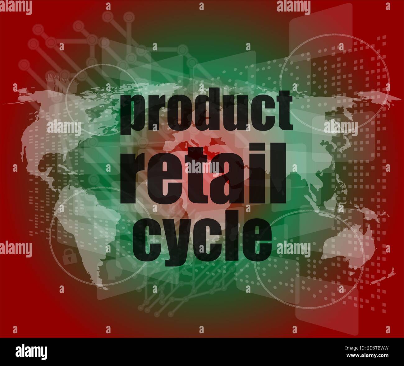product retail cycle - digital touch screen interface Stock Photo - Alamy