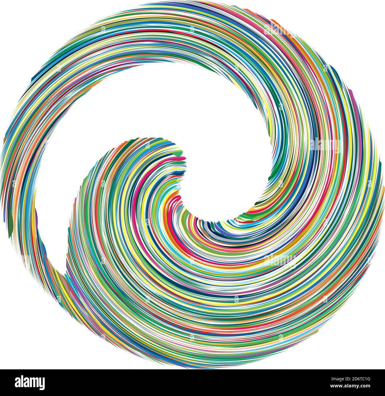Circular Spiral, swirl, twirl design element. Concentric, radial and ...