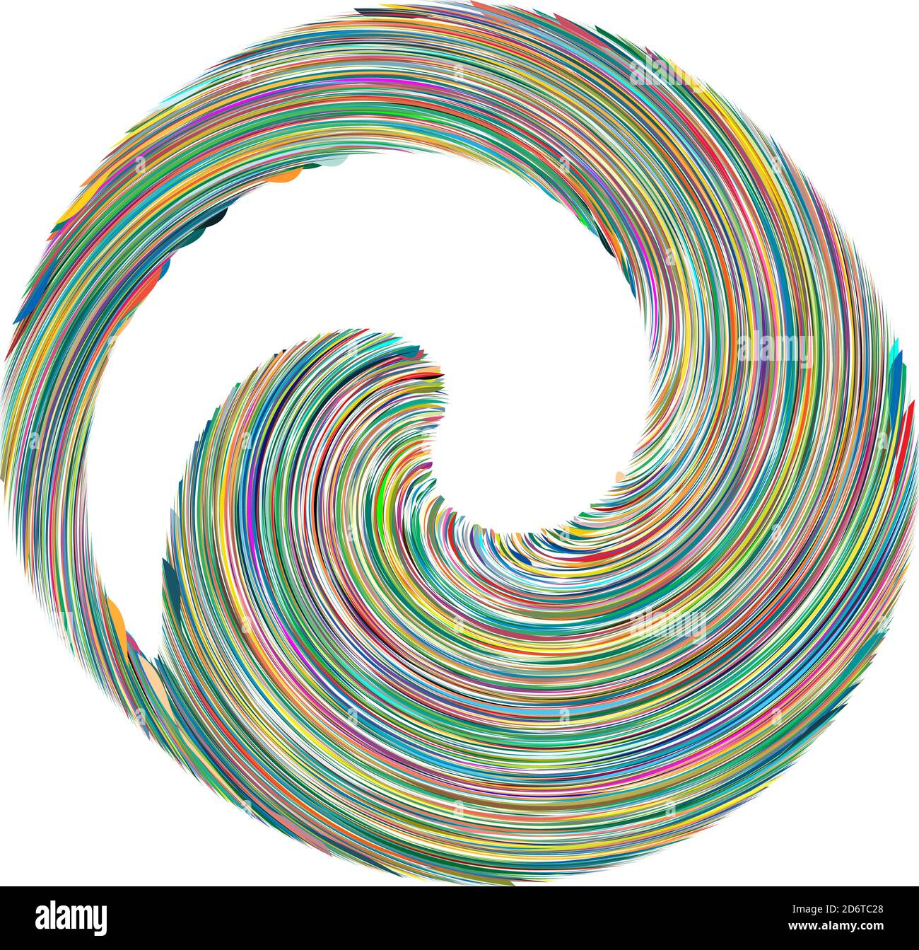 Circular Spiral, swirl, twirl design element. Concentric, radial and ...