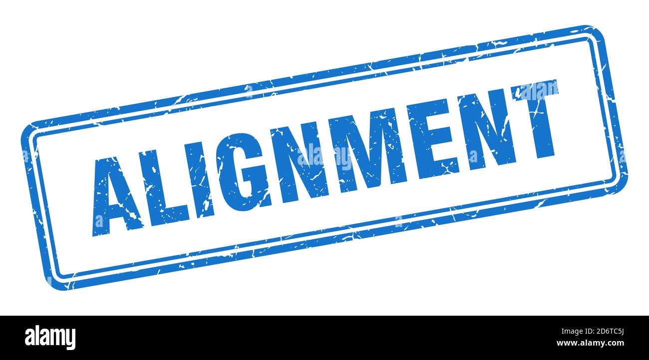 alignment stamp. square grunge sign isolated on white background Stock ...