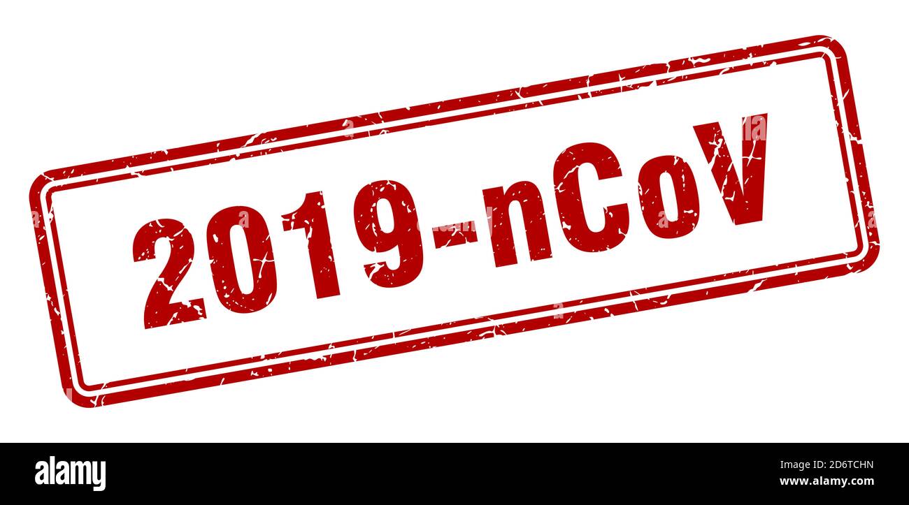 2019-ncov stamp. square grunge sign isolated on white background Stock ...