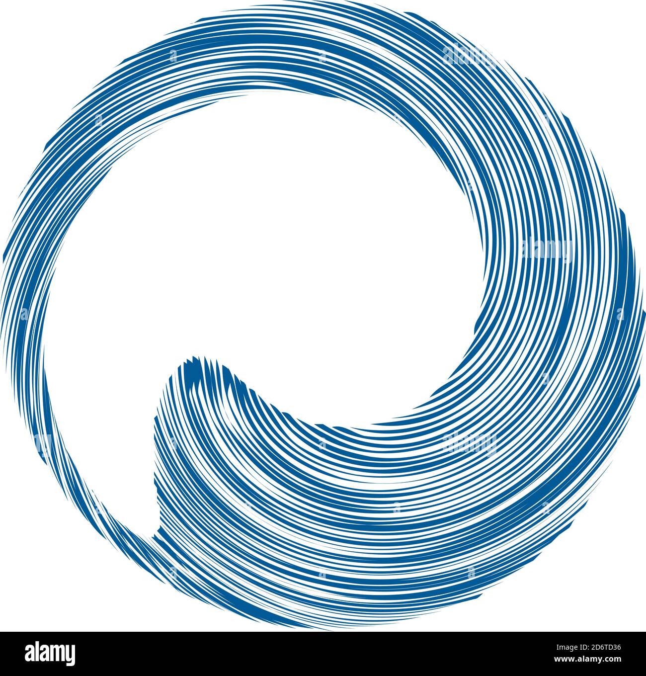 Circular Spiral, swirl, twirl design element. Concentric, radial and ...