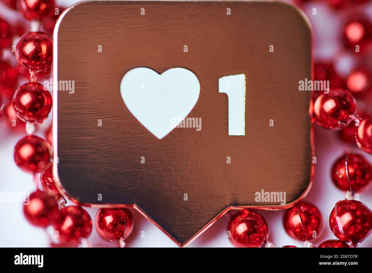 Like heart symbol. Like sign button, symbol with heart and one digit ...