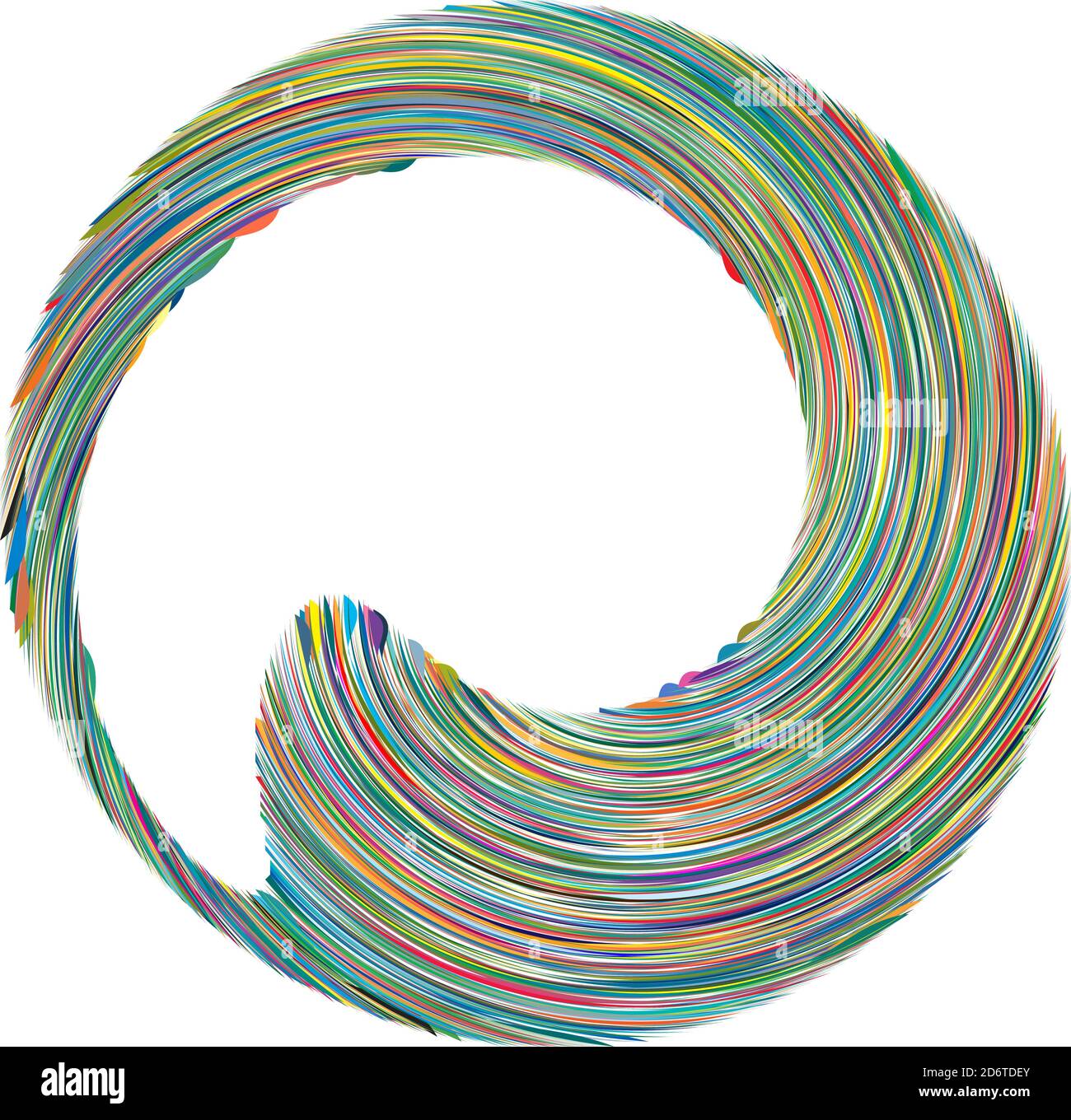 Circular Spiral, swirl, twirl design element. Concentric, radial and ...