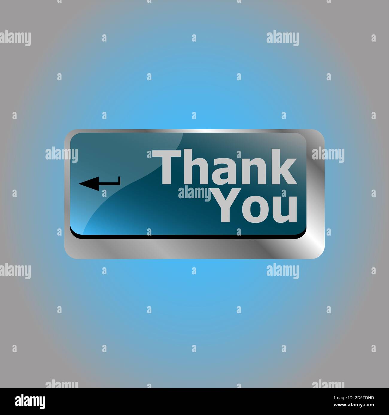 Computer keyboard with Thank You key, business concept Stock Photo - Alamy