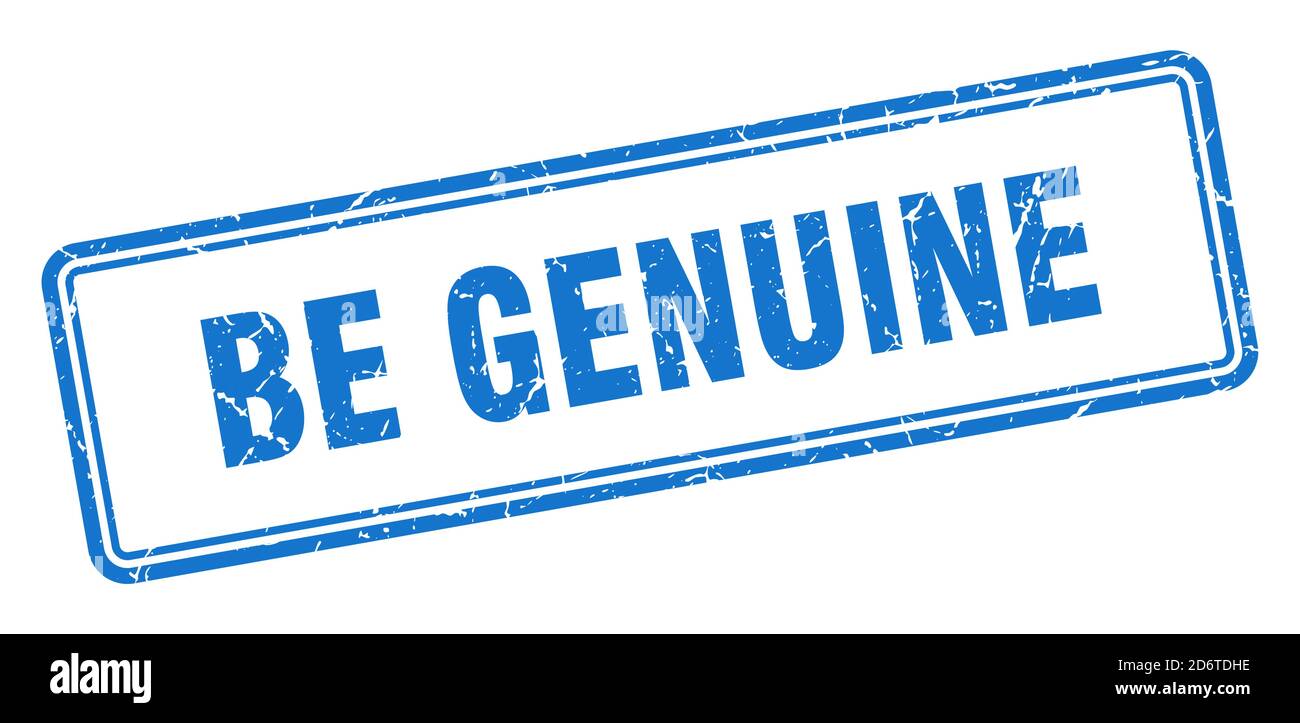 be genuine stamp. square grunge sign isolated on white background Stock ...