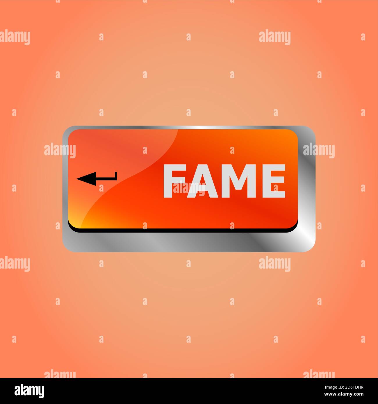 Computer Keyboard with Fame Key, Laptop button Stock Photo - Alamy