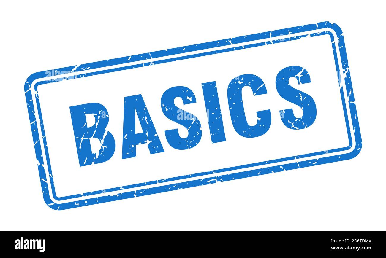 basics stamp. square grunge sign isolated on white background Stock ...