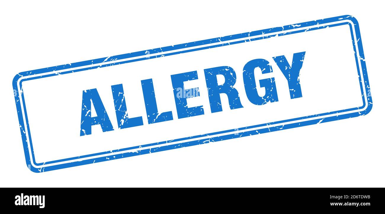 allergy stamp. square grunge sign isolated on white background Stock ...