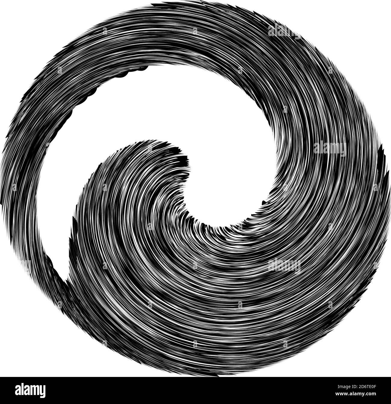 Circular Spiral, swirl, twirl design element. Concentric, radial and ...
