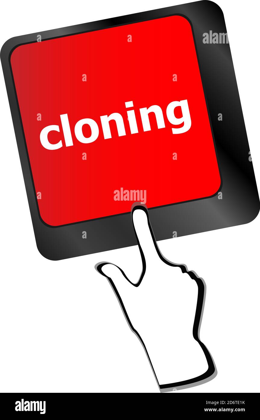 cloning keyboard button on computer pc Stock Photo - Alamy
