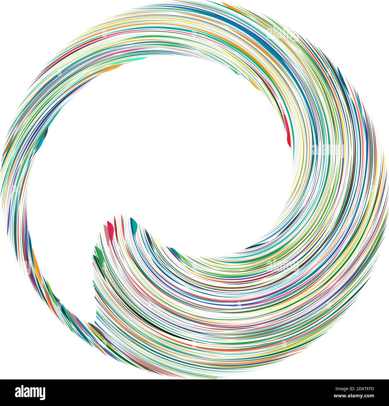 Circular Spiral, swirl, twirl design element. Concentric, radial and ...