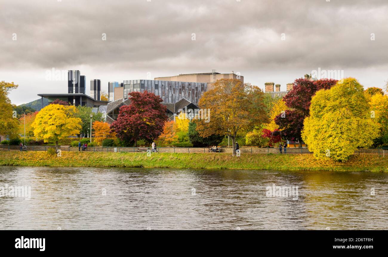 INVERNESS CITY SCOTLAND EDEN COURT THEATRE SURROUNDED BY MANY AUTUMN ...