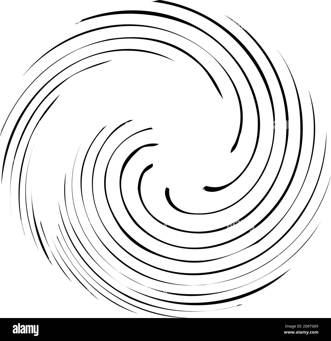 Circular Spiral, swirl, twirl design element. Concentric, radial and ...