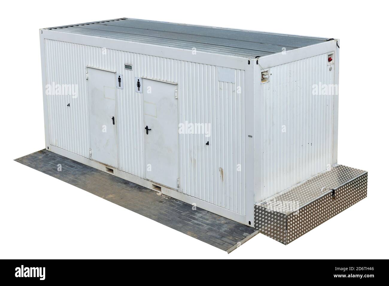 Public toilet made from a cargo steel container Stock Photo - Alamy