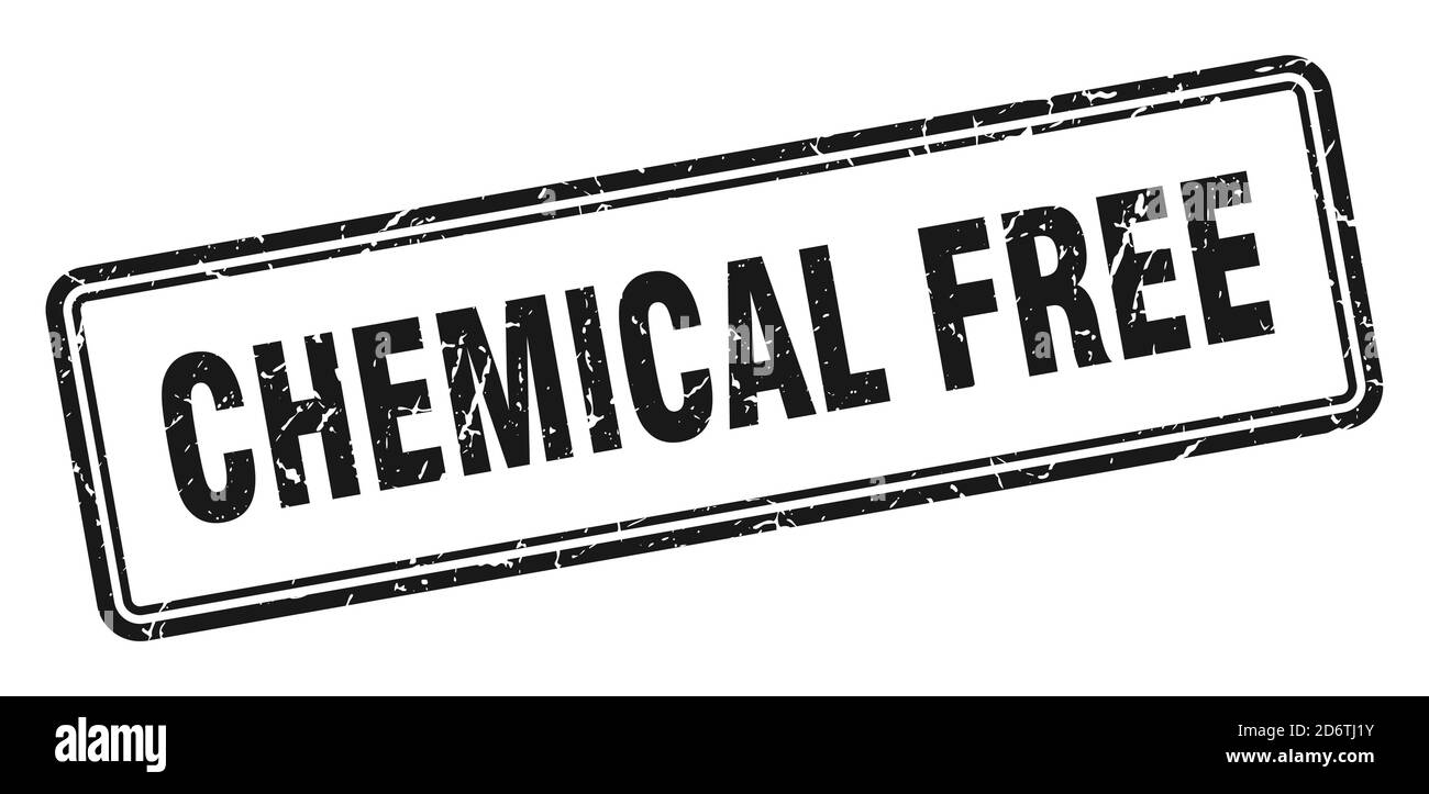 chemical free stamp. square grunge sign isolated on white background ...