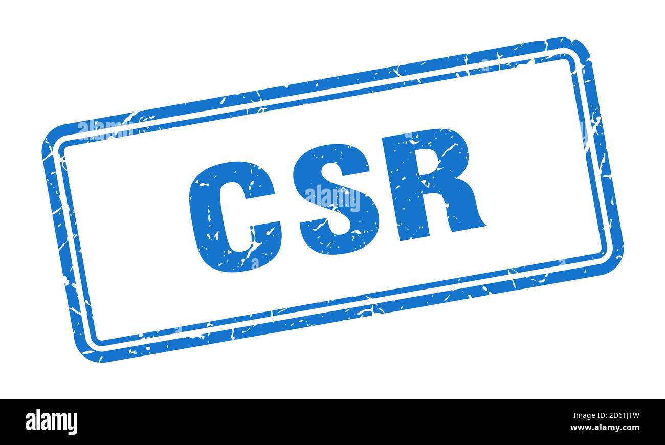 csr stamp. square grunge sign isolated on white background Stock Vector ...