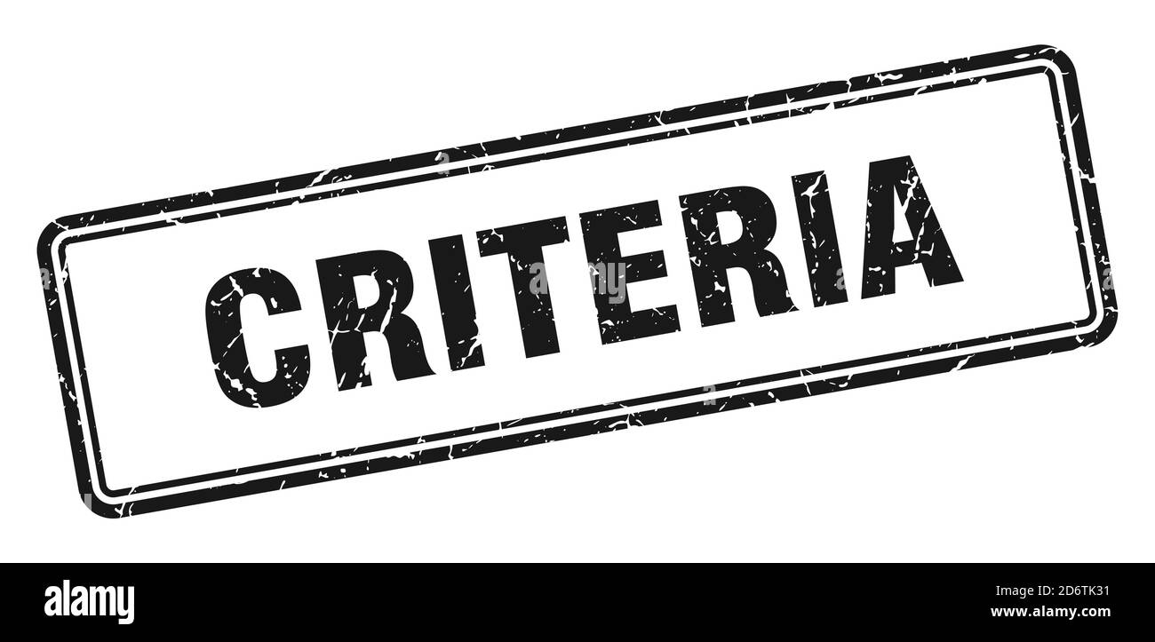 criteria stamp. square grunge sign isolated on white background Stock Vector Image & Art - Alamy