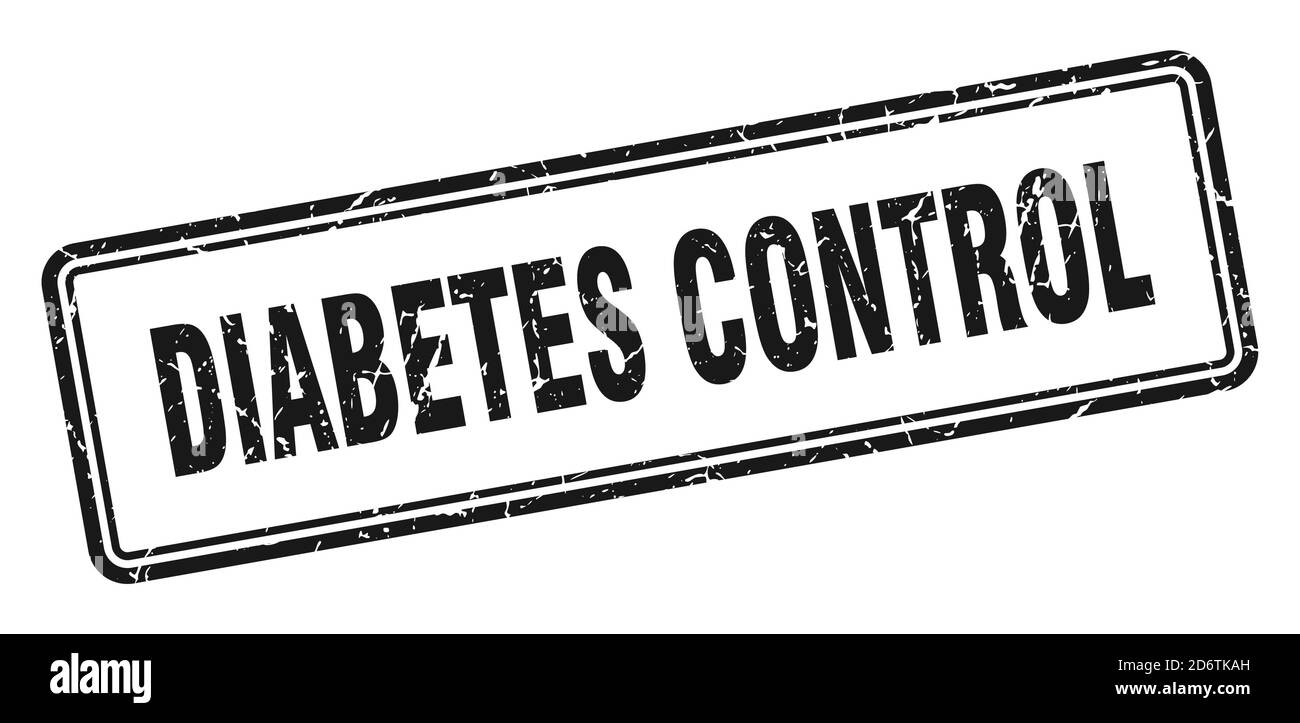 diabetes control stamp. square grunge sign isolated on white background ...