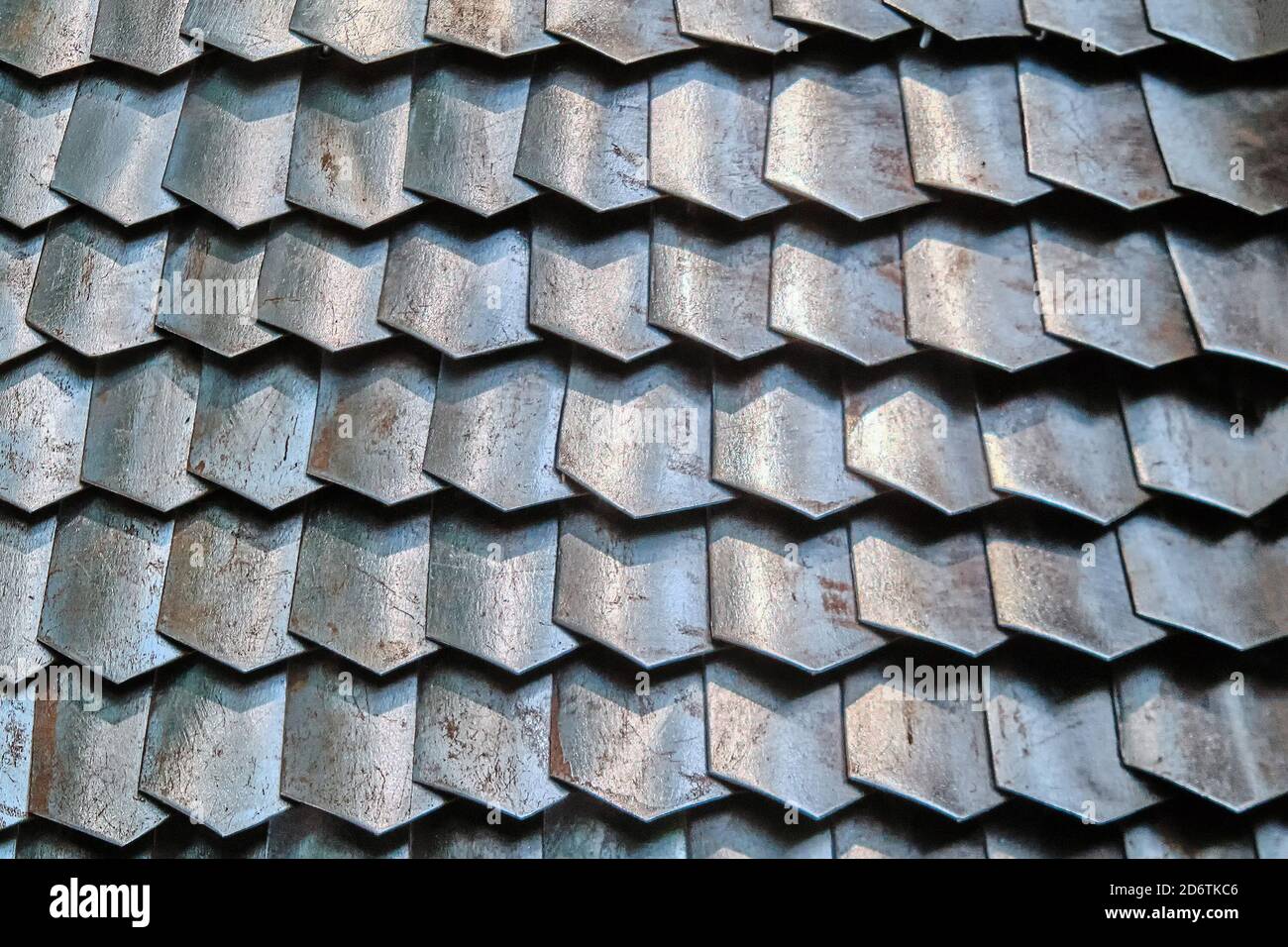 Texture of ancient Roman armor plates, Lorica. Background of rusty ...