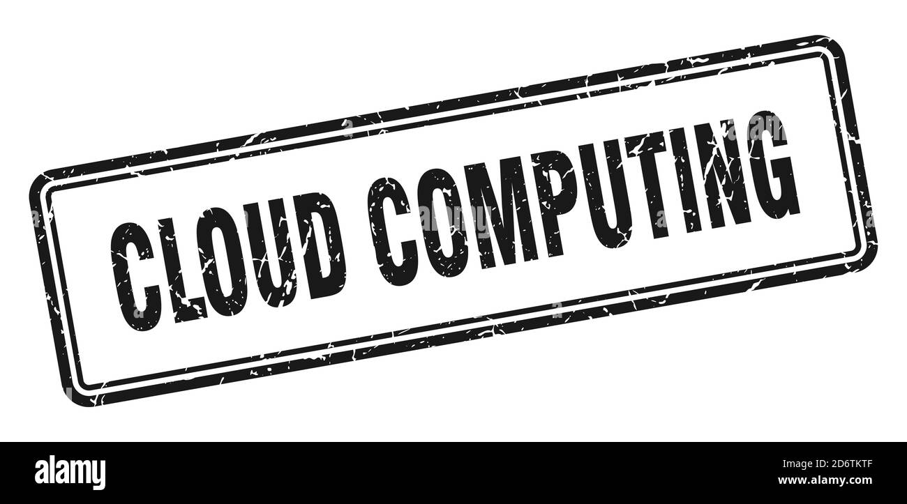 cloud computing stamp. square grunge sign isolated on white background ...