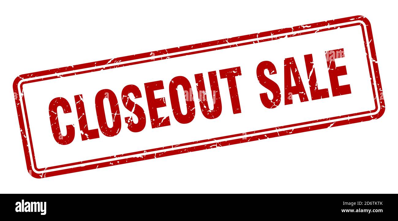 closeout sale stamp. square grunge sign isolated on white background ...