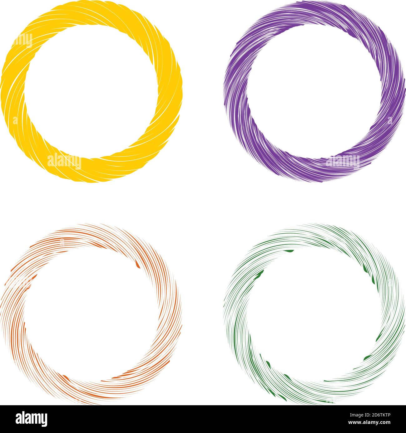 Circular Spiral, swirl, twirl design element. Concentric, radial and ...