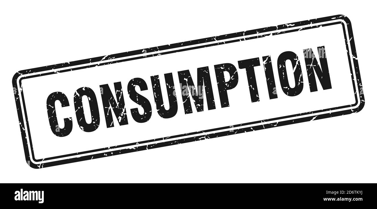 consumption stamp. square grunge sign isolated on white background ...