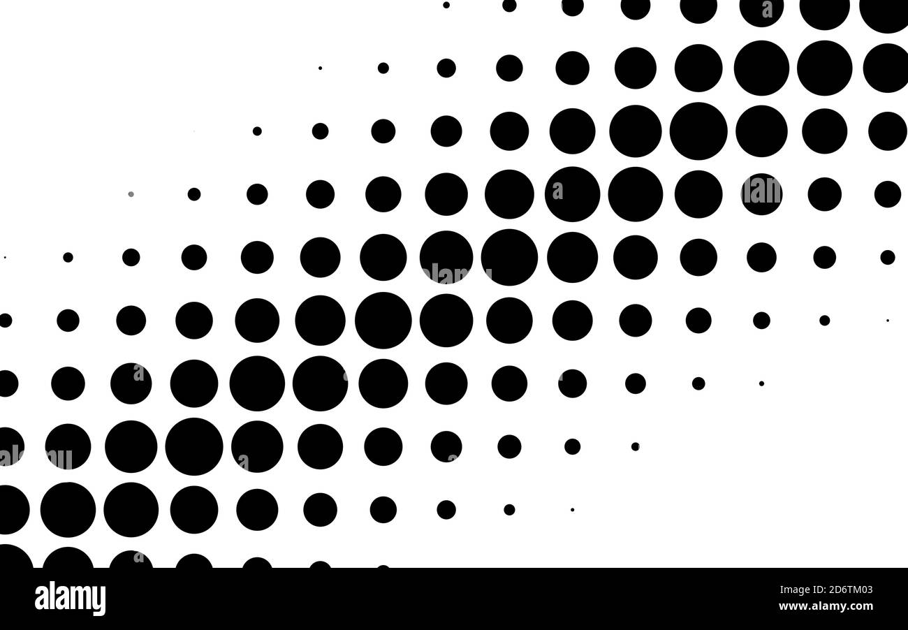 Diagonal, oblique circles, dots halftone vector illustration. Halftone ...
