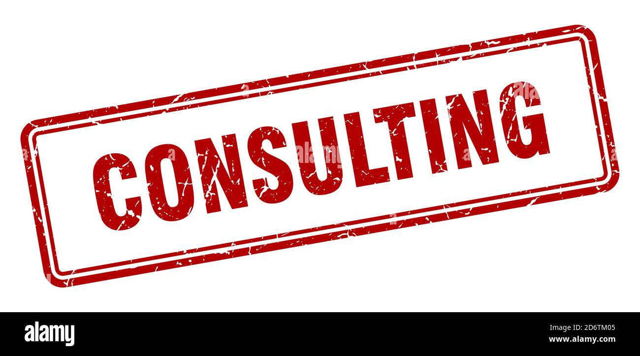 consulting stamp. square grunge sign isolated on white background Stock Vector Image & Art - Alamy