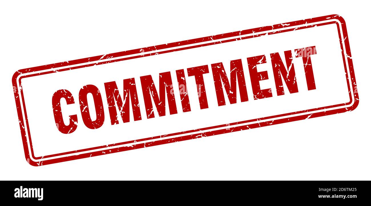 commitment stamp. square grunge sign isolated on white background Stock ...