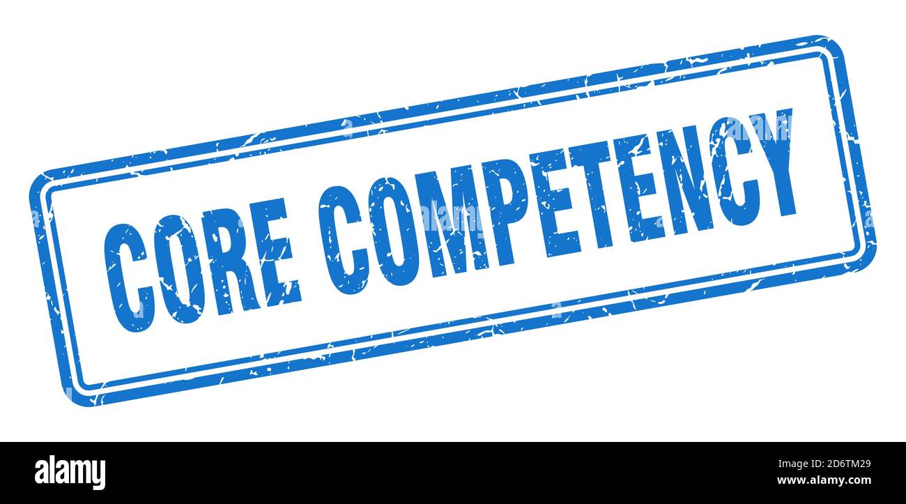 core competency stamp. square grunge sign isolated on white background ...