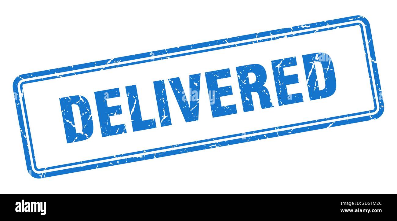 delivered stamp. square grunge sign isolated on white background Stock Vector Image & Art - Alamy