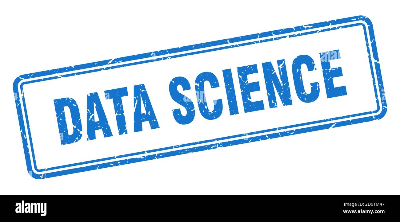 data science stamp. square grunge sign isolated on white background ...