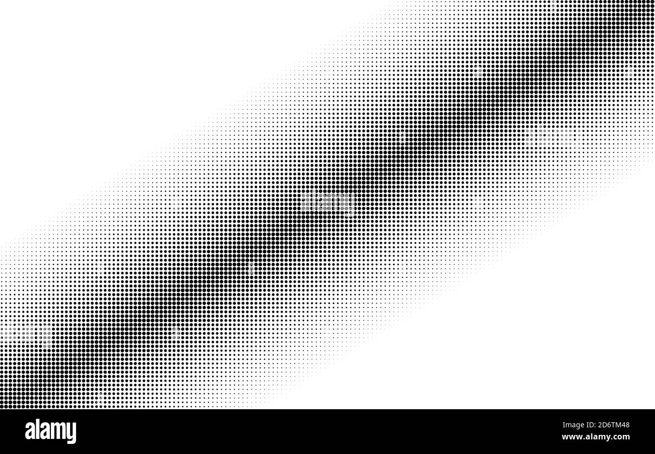 Diagonal, oblique circles, dots halftone vector illustration. Halftone background, pattern Stock ...