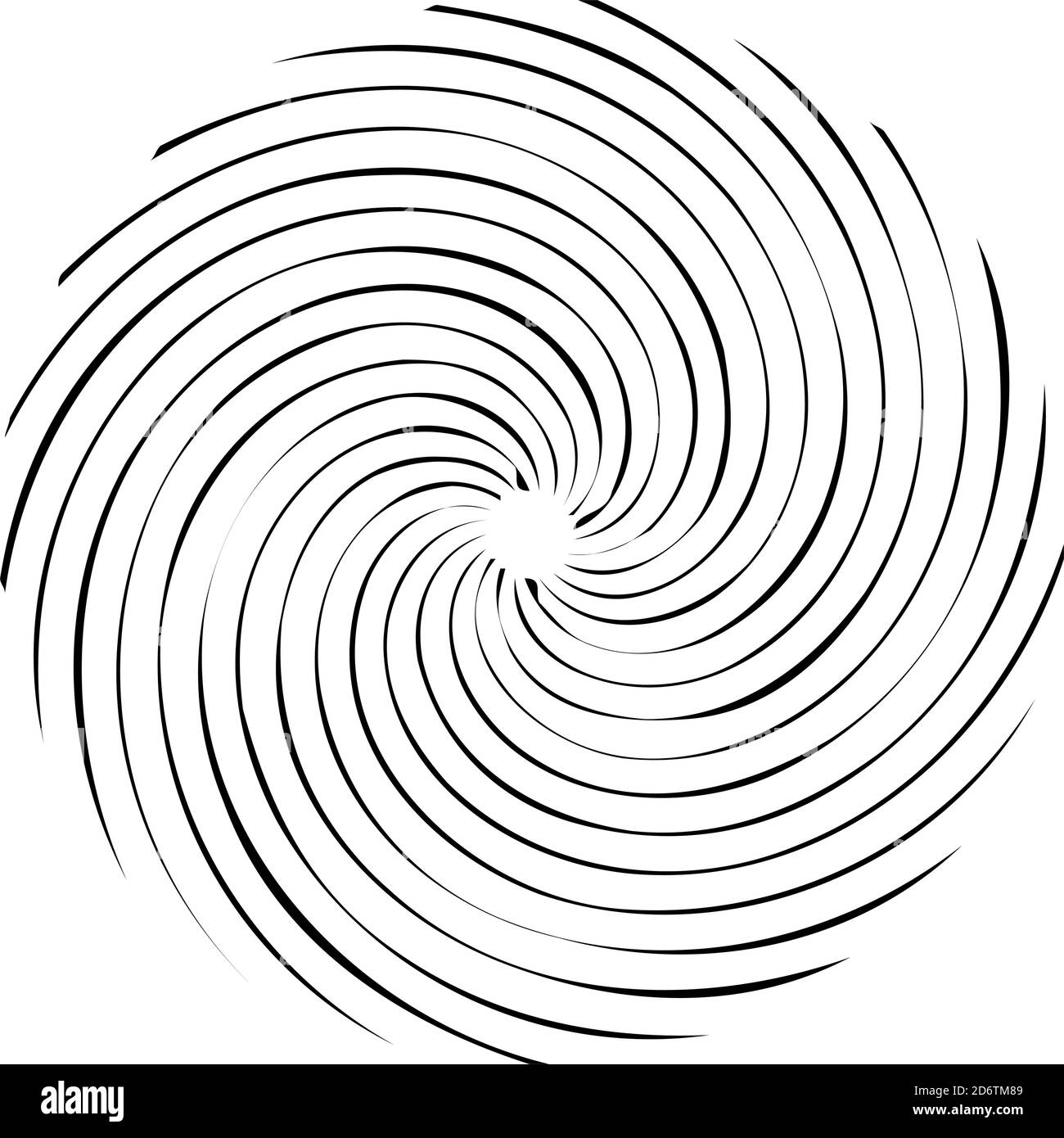 Circular Spiral, swirl, twirl design element. Concentric, radial and ...