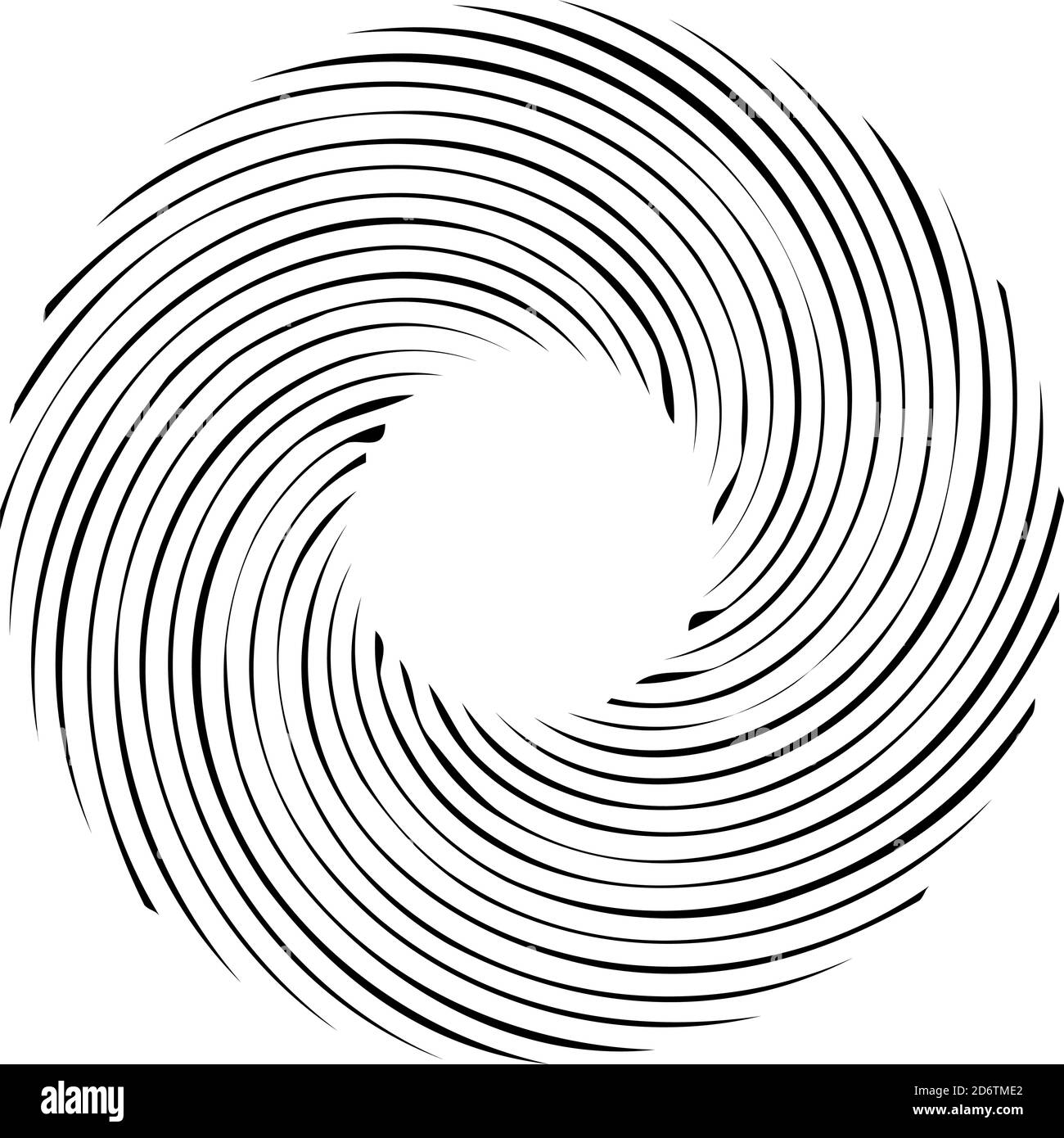Circular Spiral, swirl, twirl design element. Concentric, radial and ...
