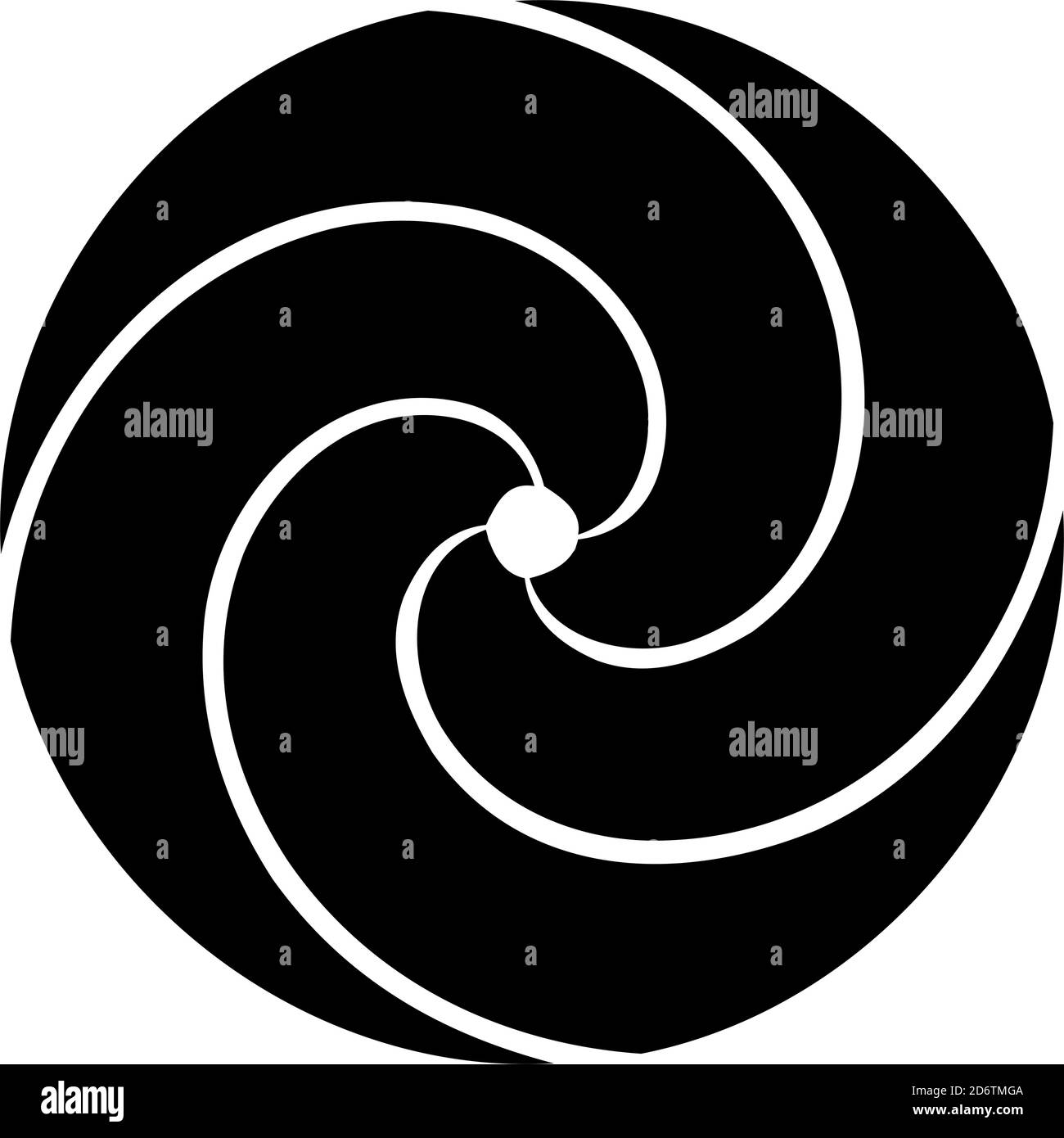 Circular Spiral, swirl, twirl design element. Concentric, radial and ...