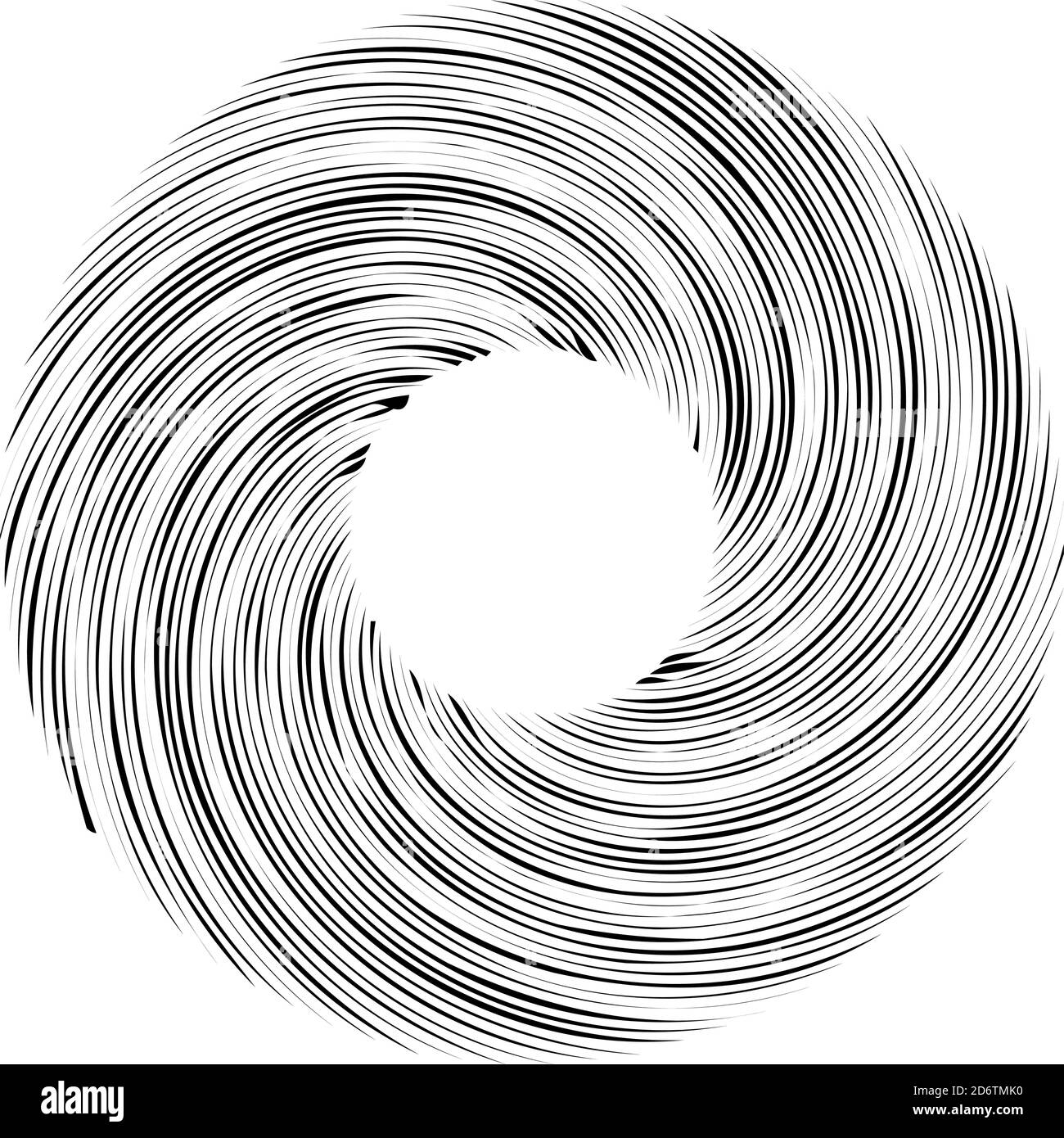 Circular Spiral, swirl, twirl design element. Concentric, radial and ...